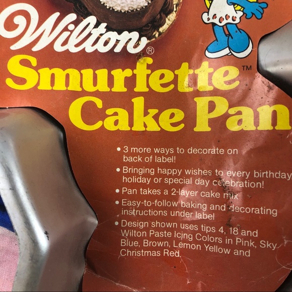 Wilton | Kitchen | 983 Vintage Smurfette Cake Pan Winstructions | Poshmark
